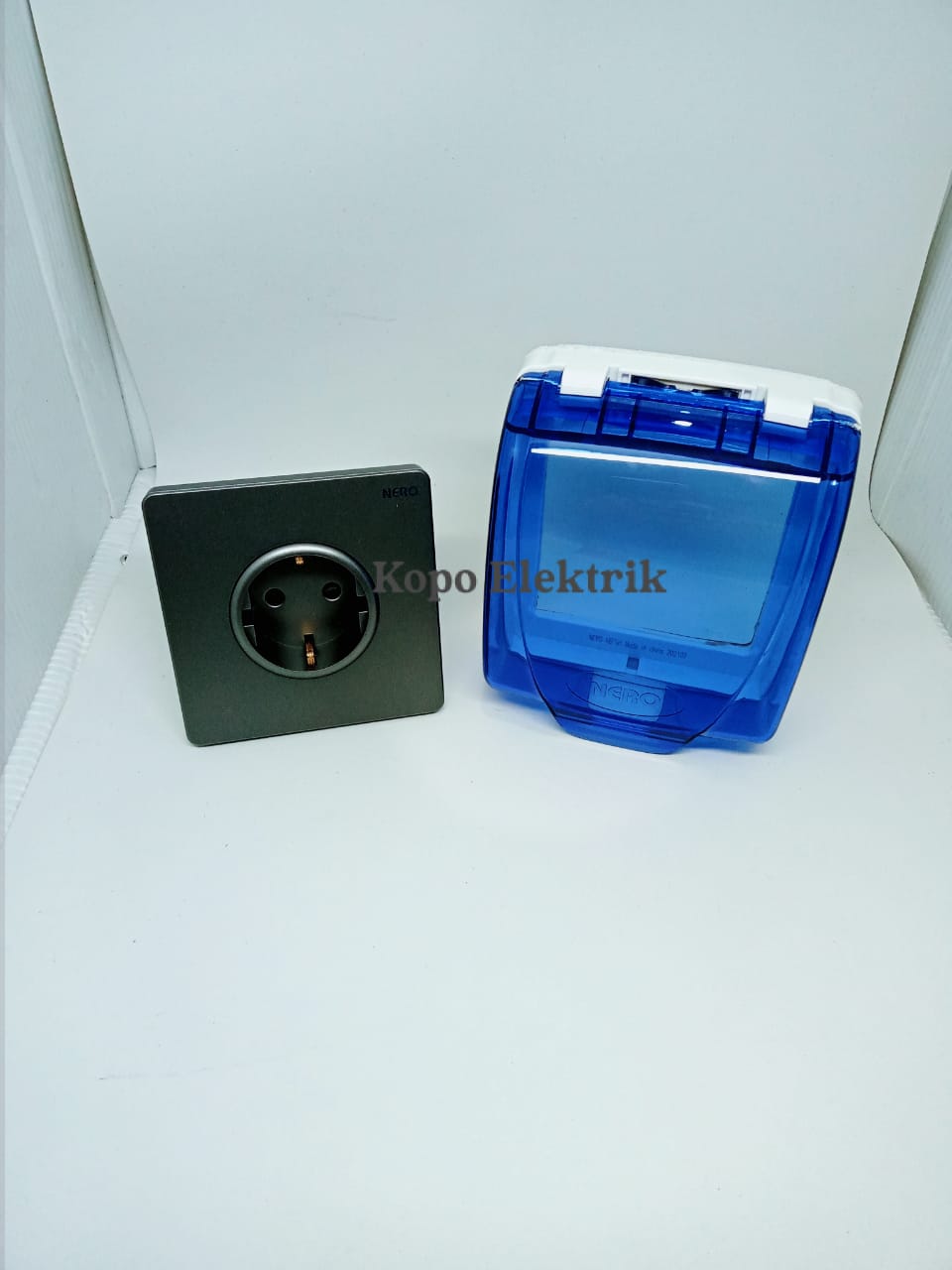 NERO Stopkontak + cover waterproof Casa - Grey | Lazada Indonesia