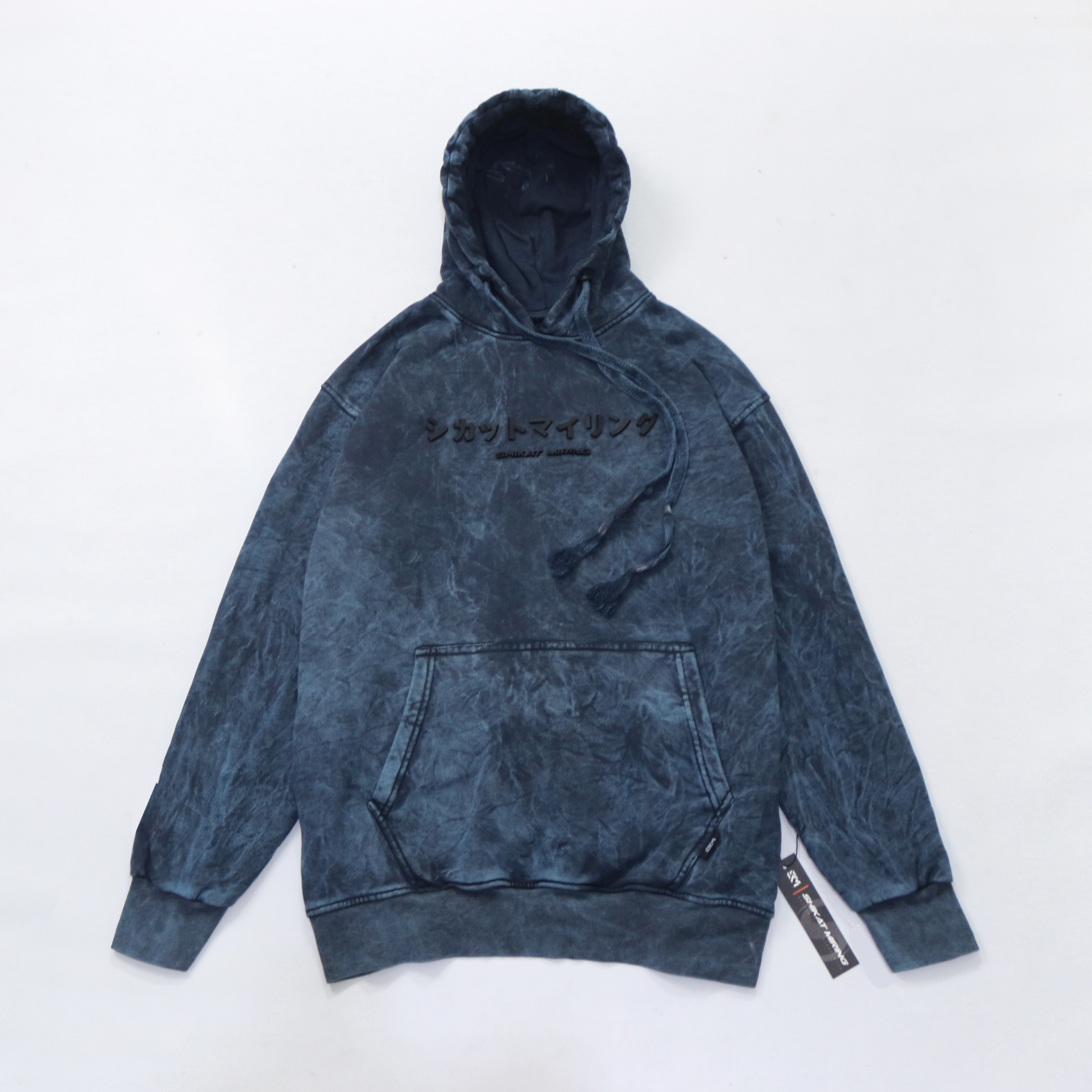 Shikat Miring Hoodie Aksara Sandwash Navy | Lazada Indonesia