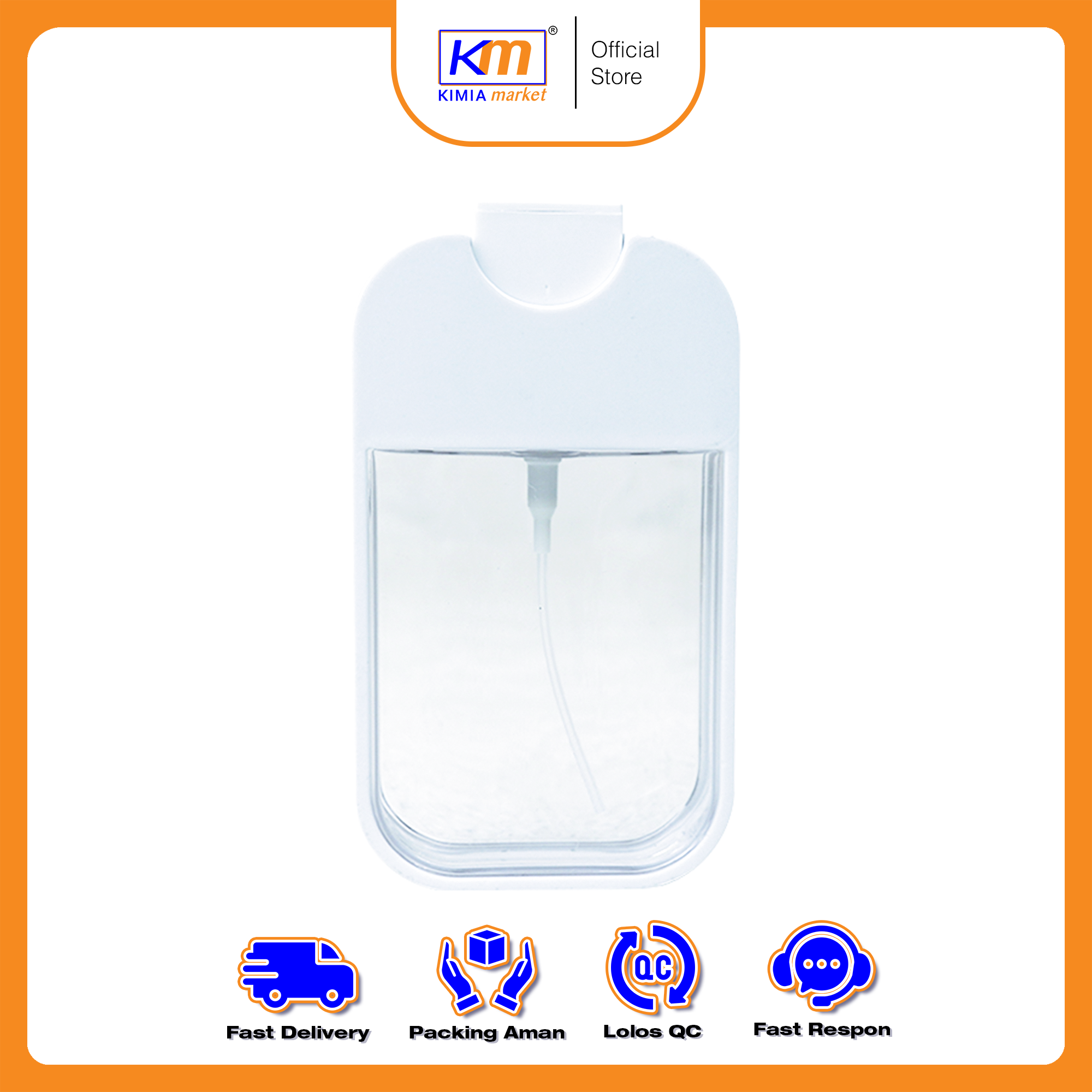 Botol Spray Mini 45ml / Spray Pocket Putih ukuran 45ml / Spray Kotak ...