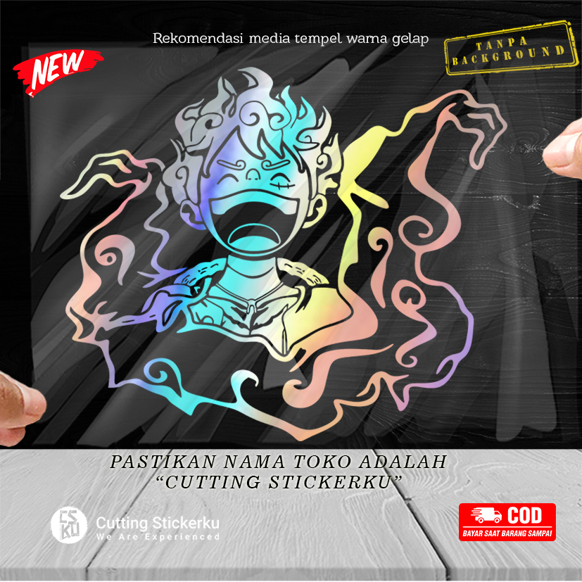 Cutting Stiker GEAR 5 Luffy Foto Profile One Piece New Motor Mobil ...