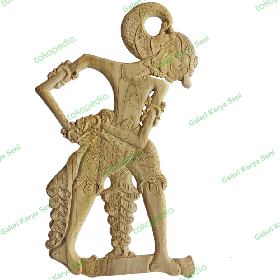 Pajangan Dinding Ukiran Wayang Werkudara Bima Suci Kayu Jati | Lazada ...