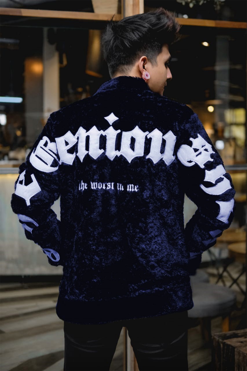 Jaket Sherpa Zipper Kasual Bordir Timbul / Sherpa Jacket Best Quality ...