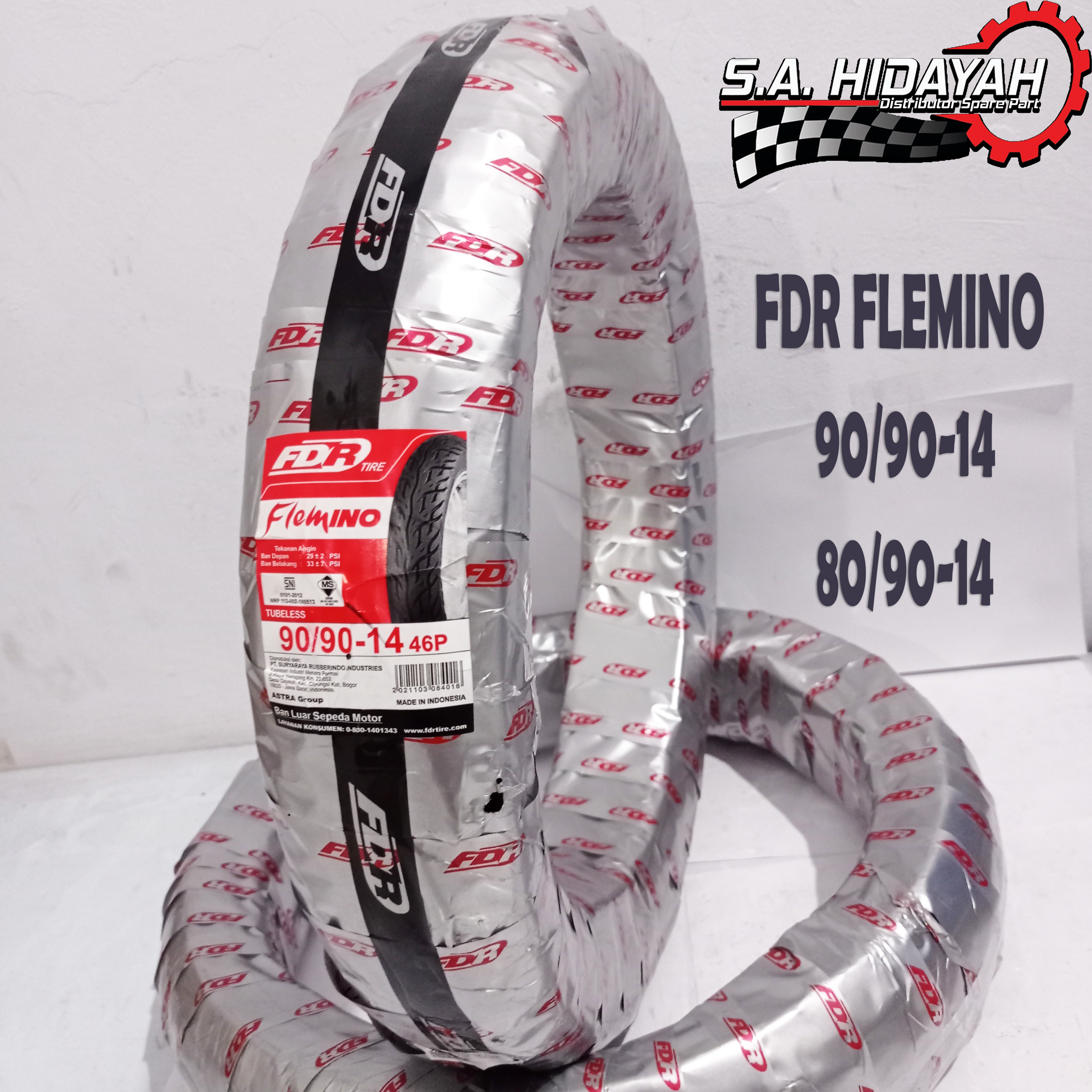 BAN FDR FLEMINO 90/90-14 80/90-14 TUBELESS HIGHT QUALITY | Lazada Indonesia