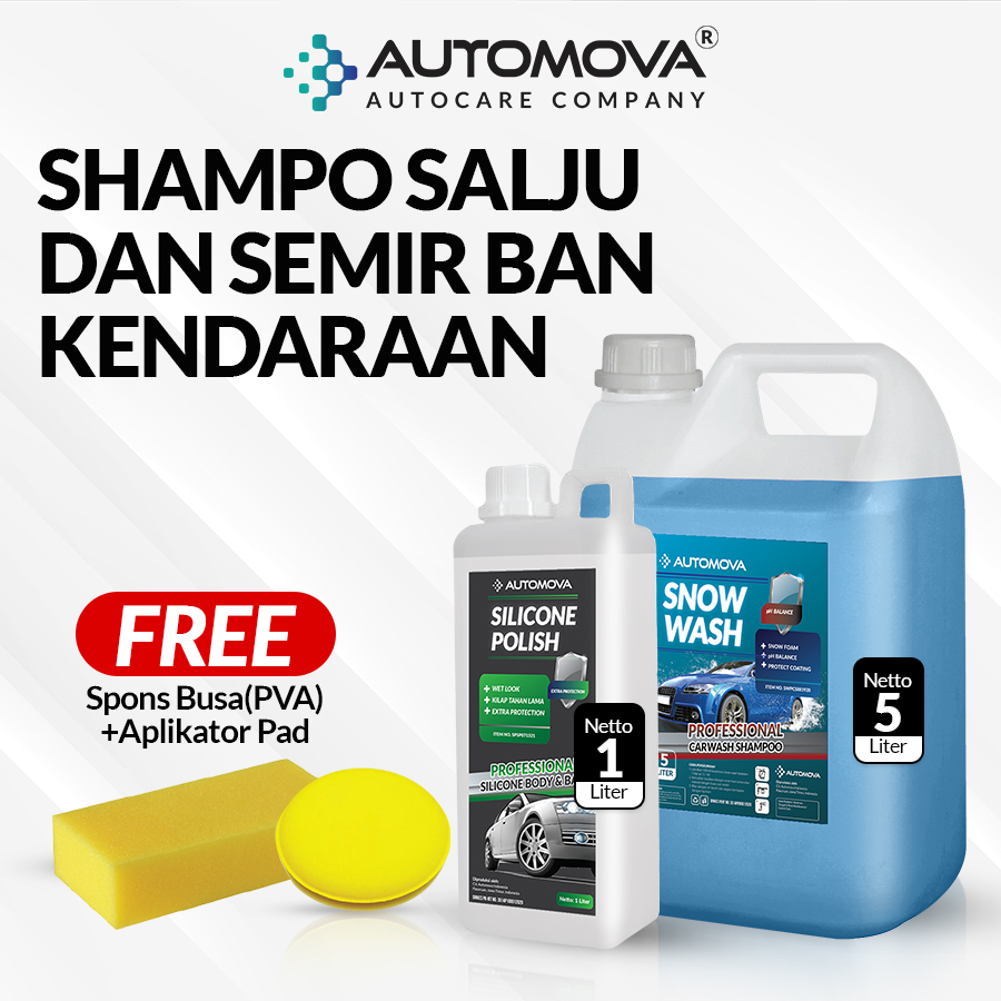 Automova Snow Wash pH Balanced Dan Silicone Polish Shampoo Kendaraan ...