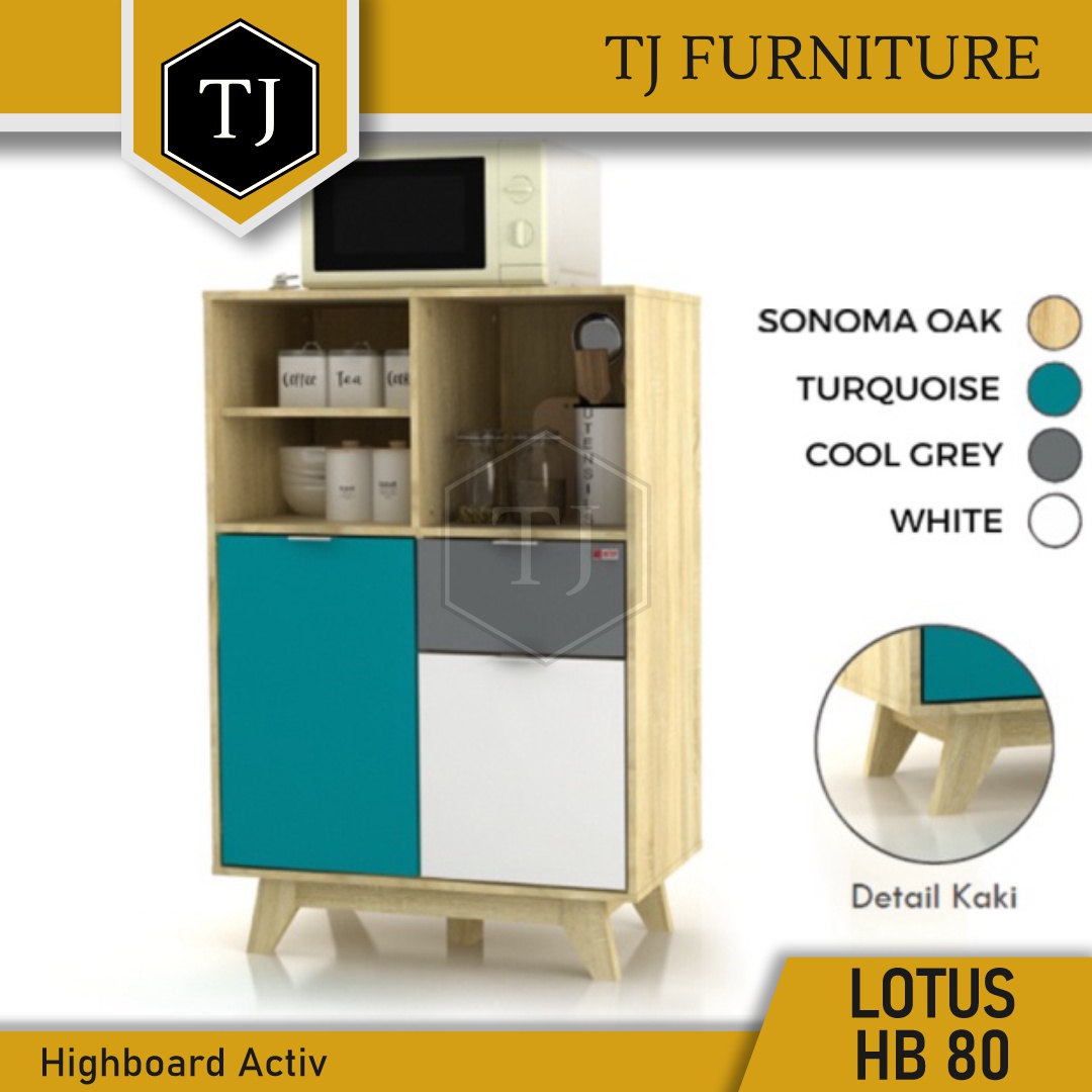 Activ Highboard Kichen Cabinet Lotus HB 80 Lemari Dapur / Rak Kabinet ...