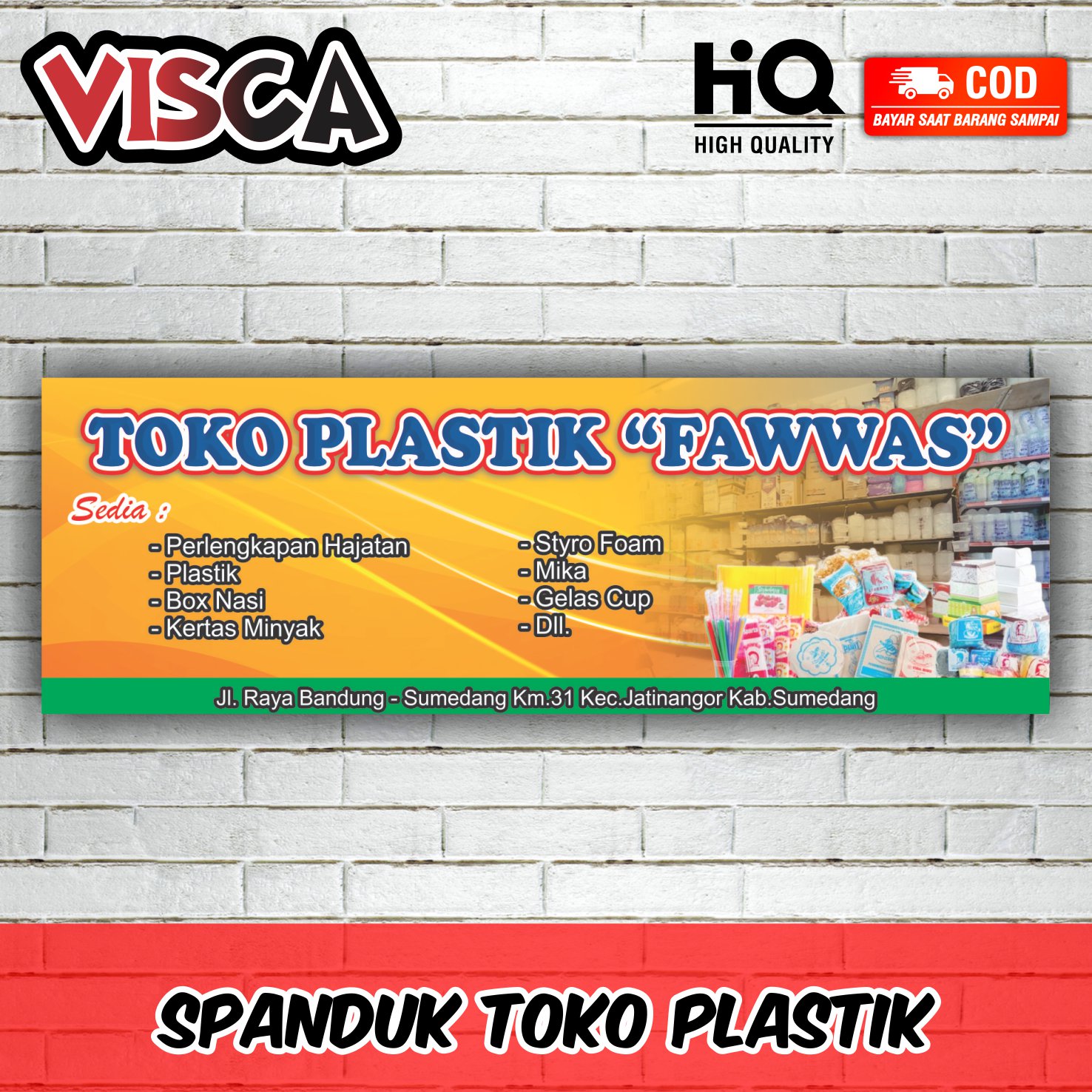 Cetak Spanduk Banner Plastik Ukuran 150 x 50 cm | Lazada Indonesia