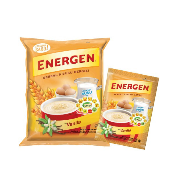 ENERGEN Varian rasa Vanilla 1 Renceng 10 Sachet | Lazada Indonesia