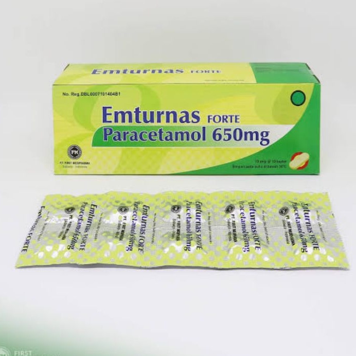 Emturnas Forte 650mg / 100 kap -- Paracetamol Parasetamol Paracet Pct ...