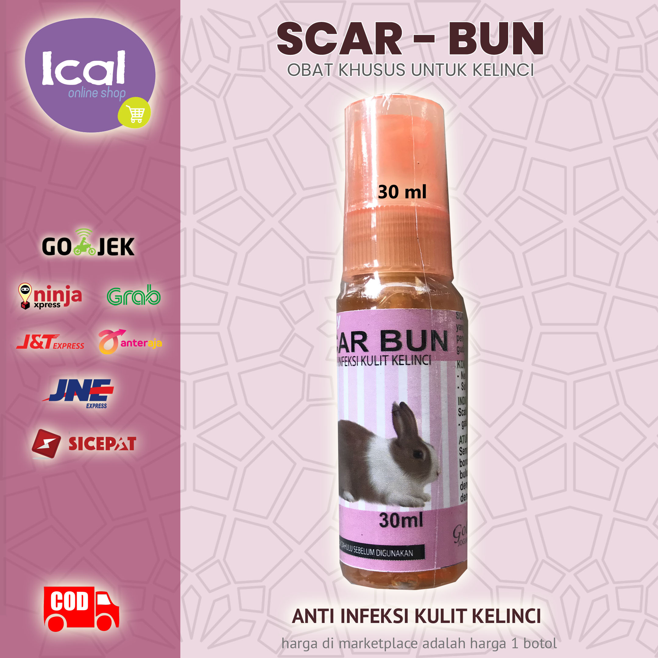 SCAR BUN SPRAY Obat Kelinci Scabies Dan Luka | Lazada Indonesia