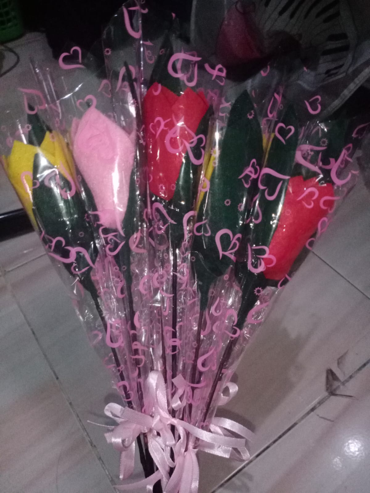 Bunga Tulip Tangkai Kain Flanel Bunga Palsu Souvenir Hadiah | Lazada ...