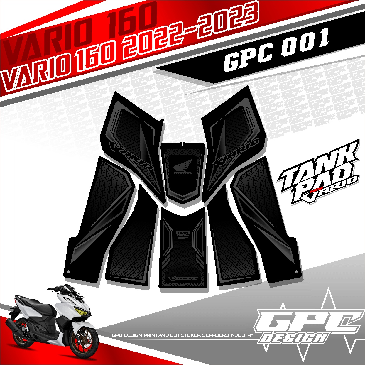 Striping Vario 160 Pelindung Dashboard Tankpad vario deckpad Vario 160 ...