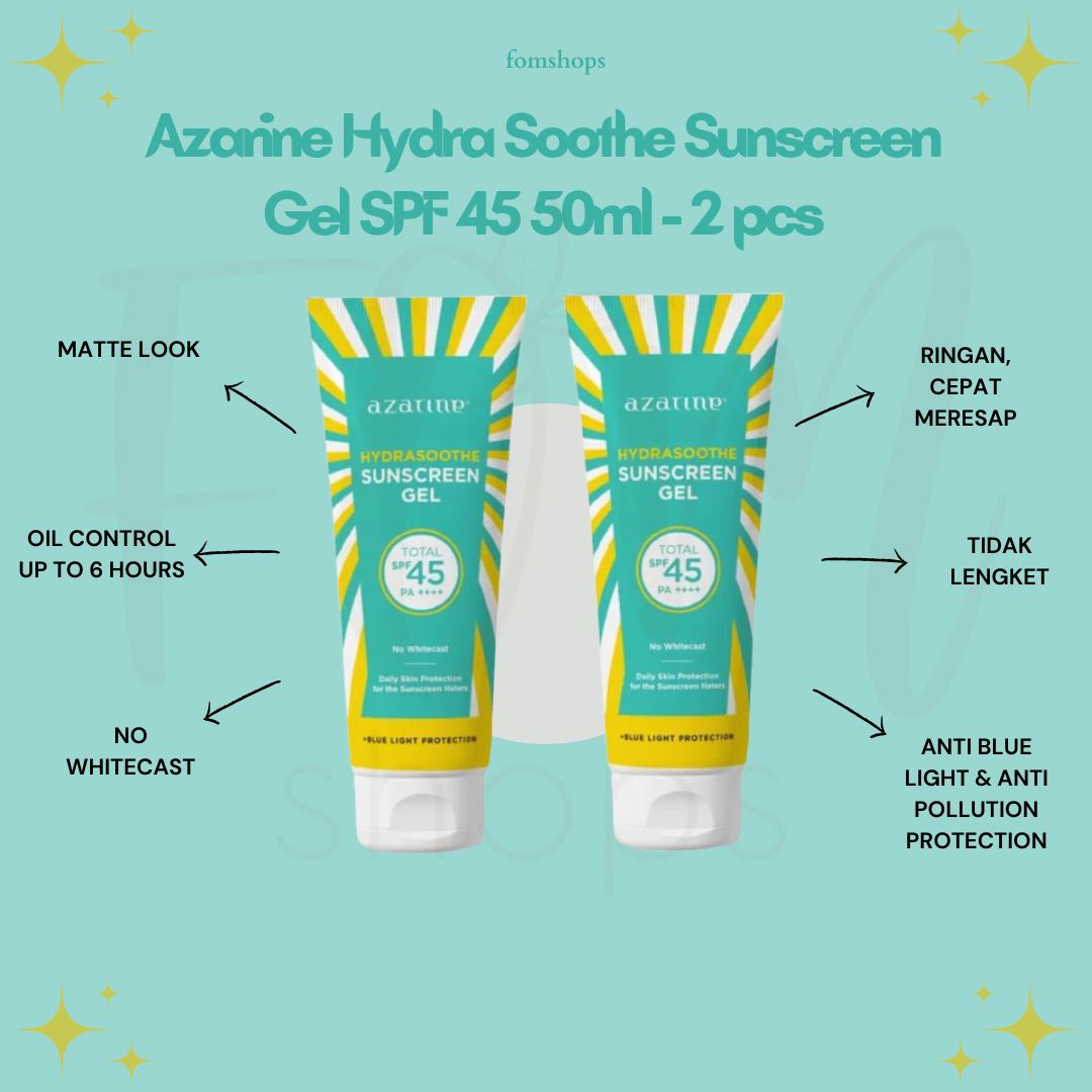 AZARINE HYDRO SOOTHE SUNSCREEN GEL SPF45 NEW 50ML | Lazada Indonesia