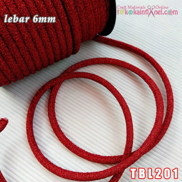 Tbl201 Tali Bulat Glitter 6mm Merah Per Meter | Lazada Indonesia