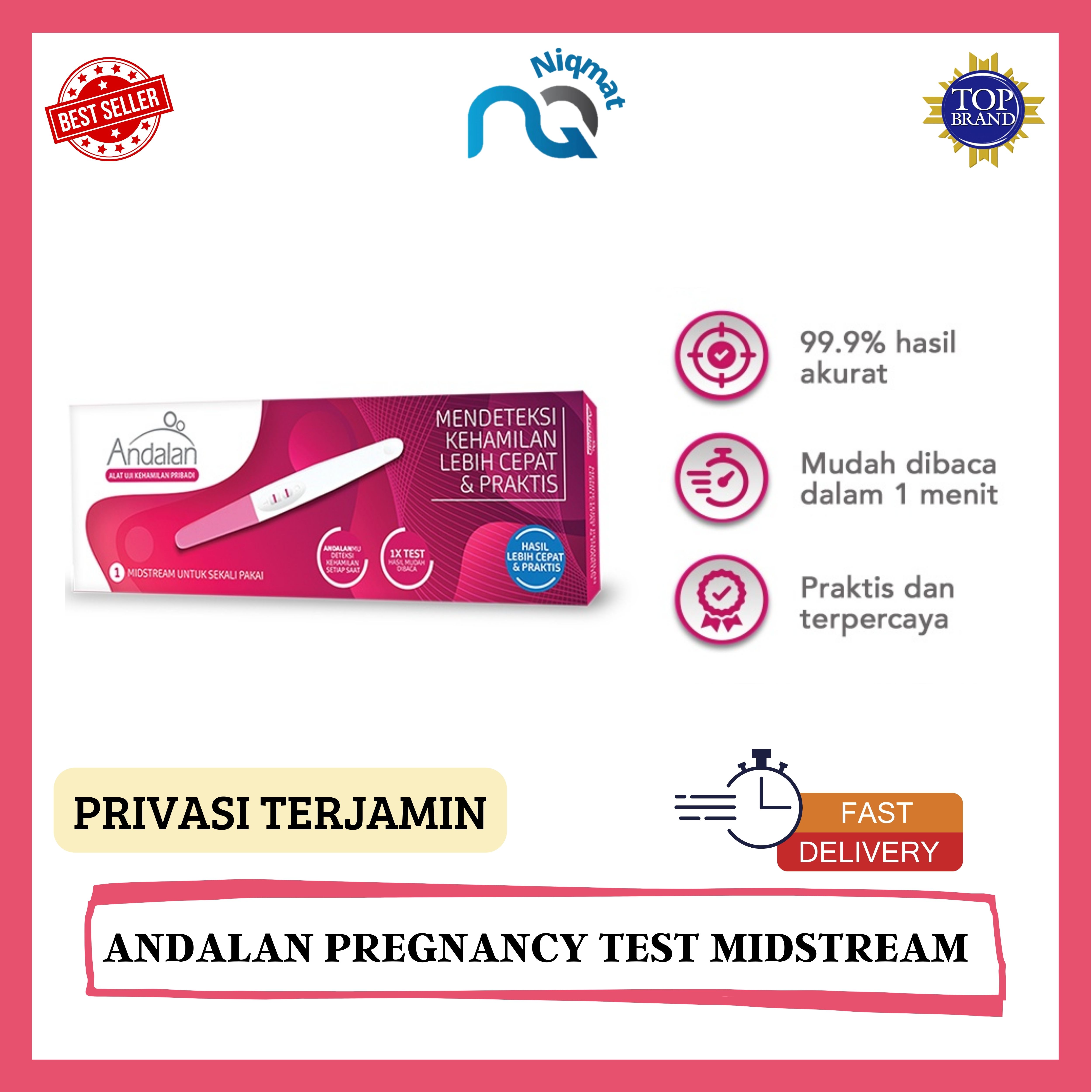 Andalan Pregnancy Test Midstream (Alat Tes Kehamilan Pribadi) / Niqmat ...