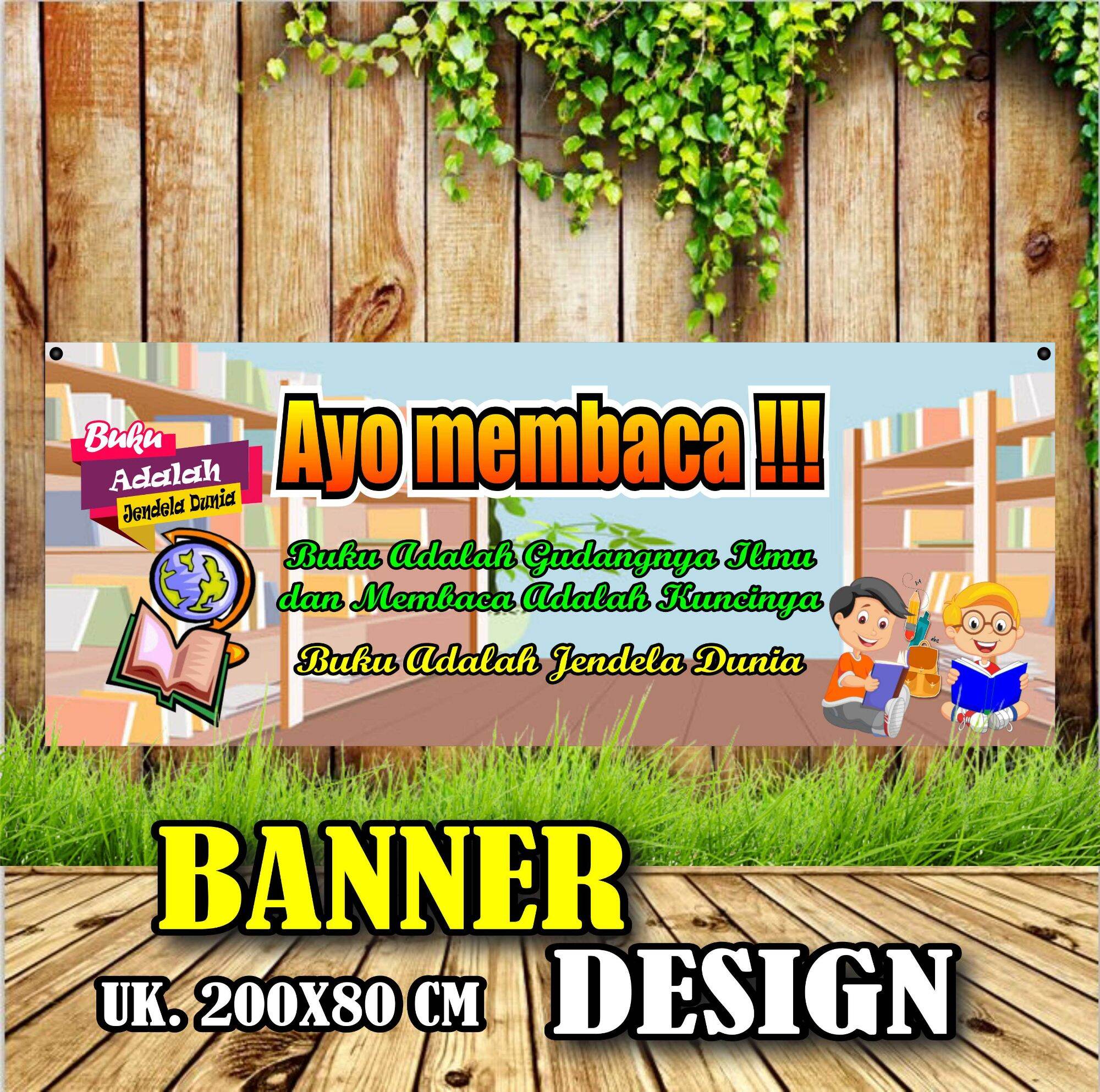 Banner,Spanduk Ajakan Membaca Buku | Lazada Indonesia