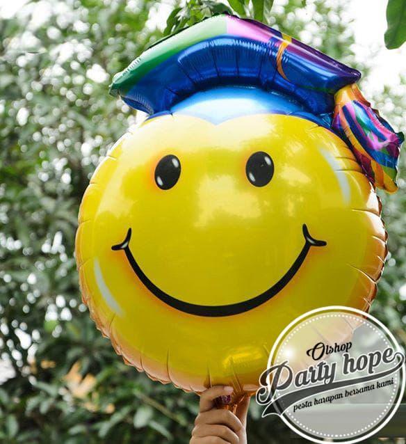 Balon Foil Graduation Smile/ Balon Wisuda Smile/Balon Graduation Jumbo ...