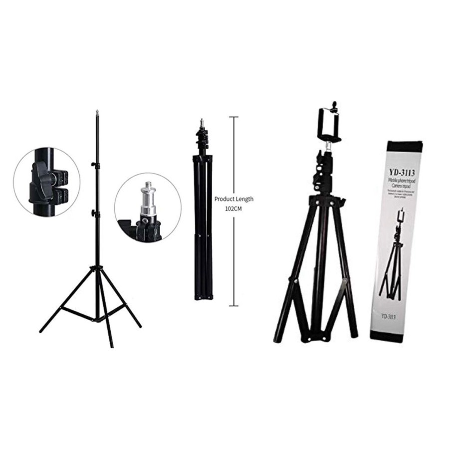 Tripod Besi Panjang 1,3 Meter + HOLDER U 3113 Bahan Besi Kuat KOKOH ...