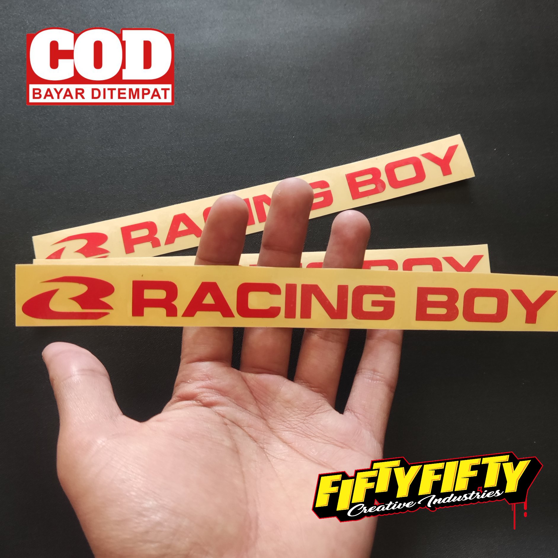 Stiker Cutting RCB RACING BOY Stiker Cuting Motor Stiker Kating Mobil ...