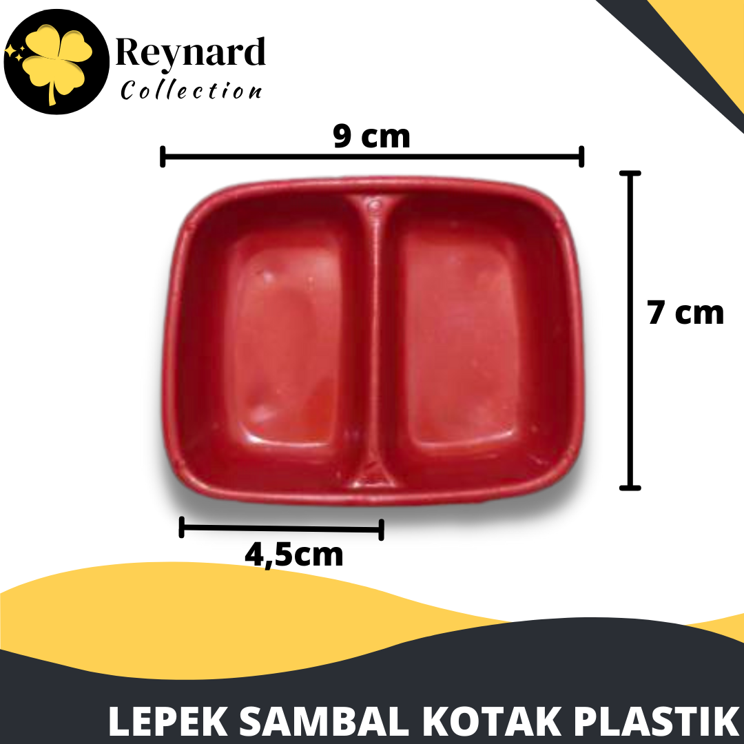 Lepek Sambal Kotak Plastik Tebal Super Warna Melamine | Lazada Indonesia
