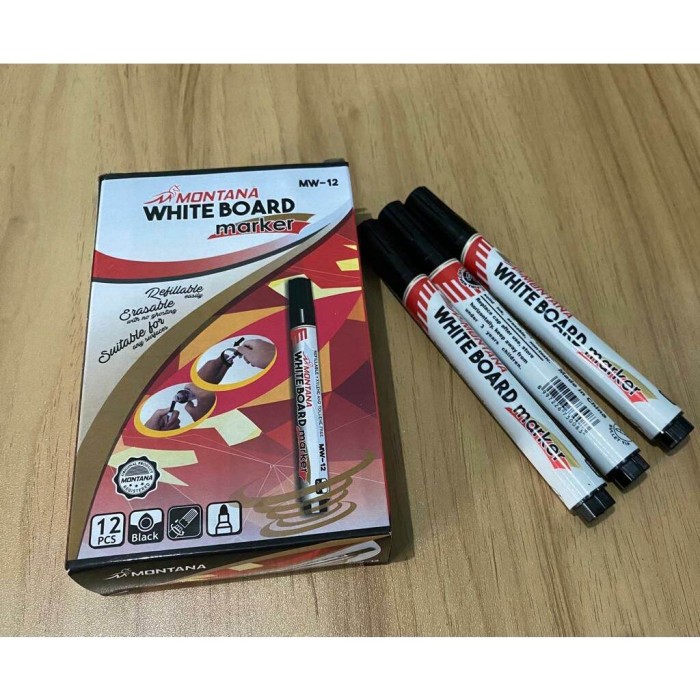 Spidol Whiteboard hitam || Spidol Montana | Lazada Indonesia