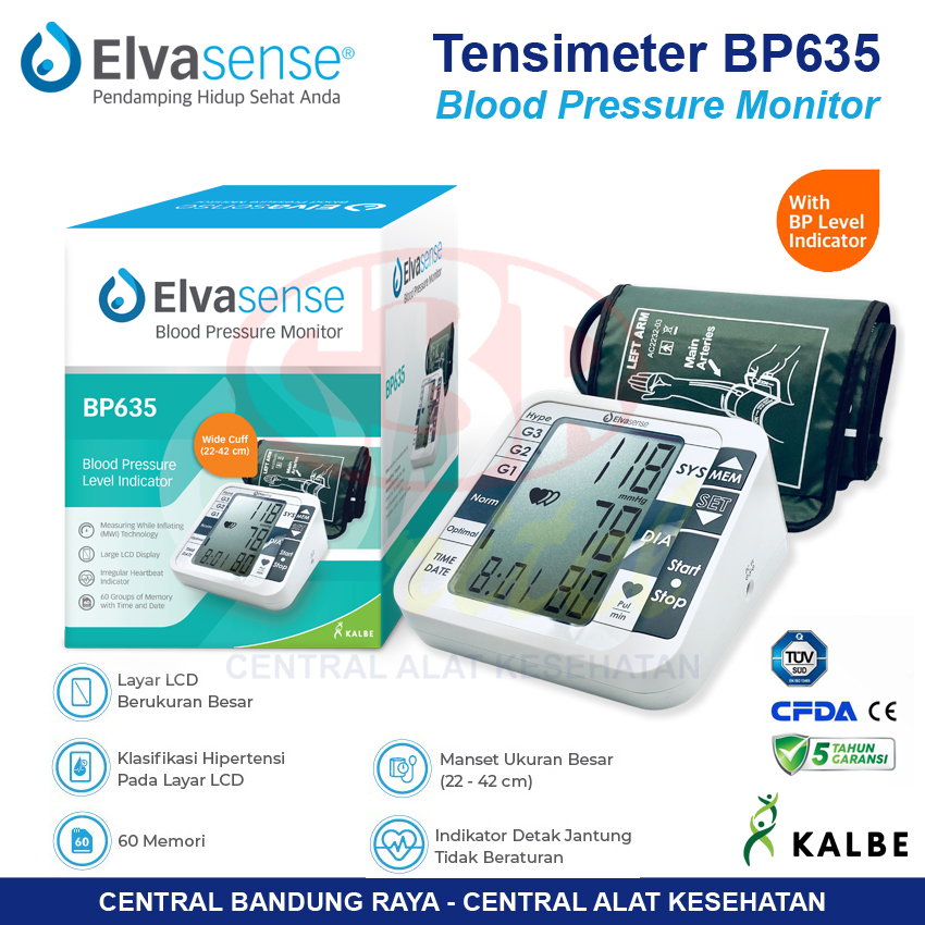 Elvasense Tensimeter BP635 - Blood Pressure Monitor | Lazada Indonesia