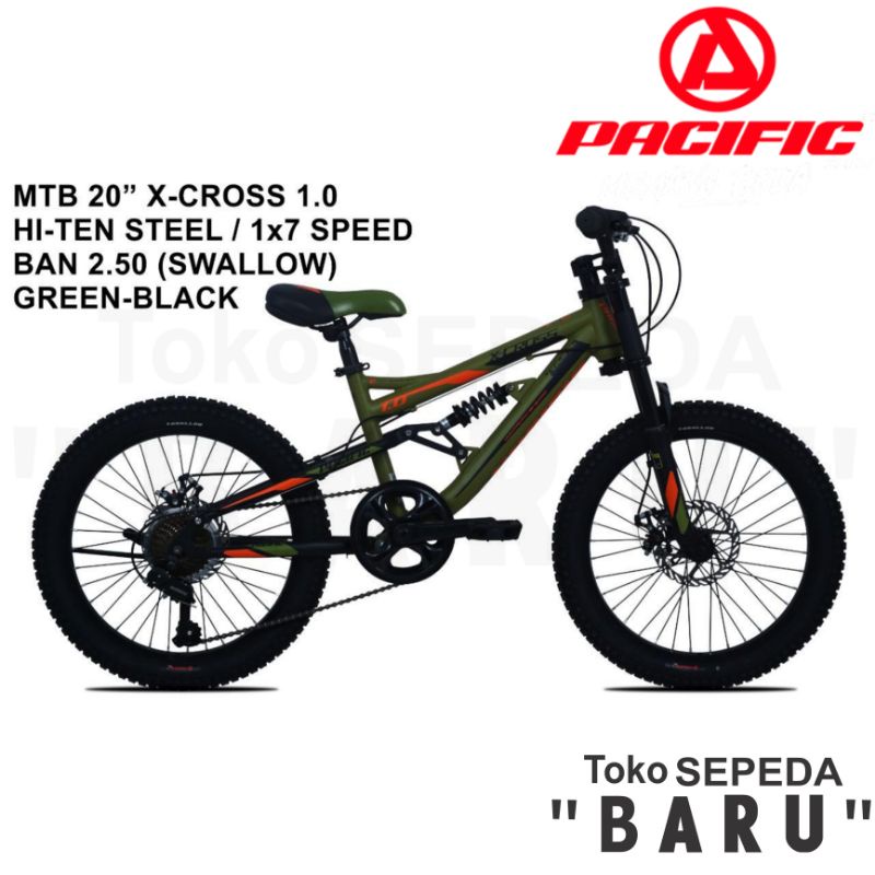 TB - Sepeda MTB PACIFIC X-CROSS 1.0 Ukuran 20 Inch | Lazada Indonesia