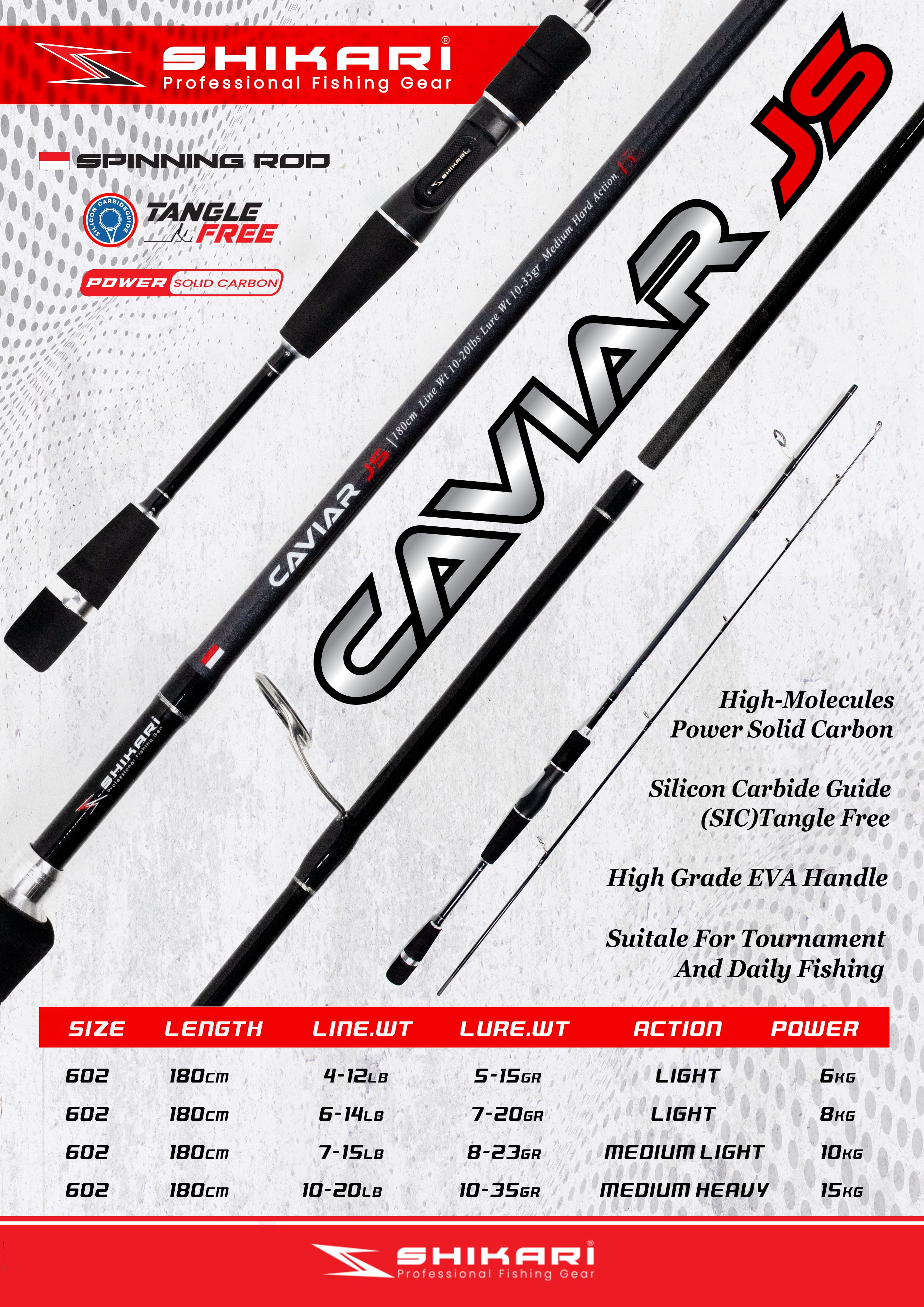 JORAN PANCING SHIKARI CAVIAR JS CARBON SOLID 180CM | Lazada Indonesia