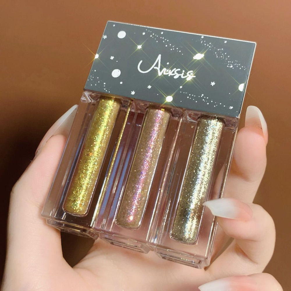 Bilian 【Ready】3Pcs สีอายแชโดว์เหลว Star Diamond Streamer สุทธิสีแดงโกหก ...