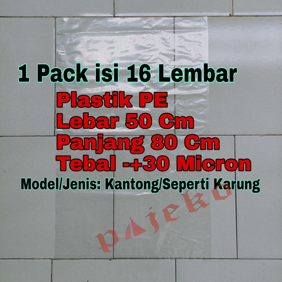 Kantong Plastik PE Pembungkus Bantal Kepala Sayuran Bening 50 x 80 ...