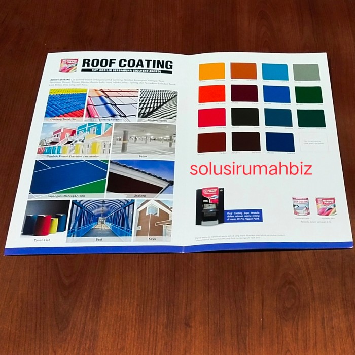 KATALOG CAT NIPPON PAINT GENTENG ROOF COATING AKRILIK SOLVENT BASED ...