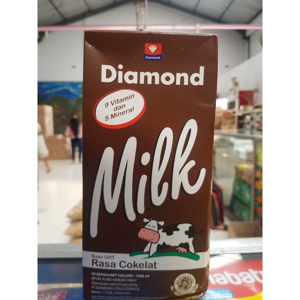 Susu Diamond 1 Litter Rasa Coklat / Full Cream Susu Segar Fresh Milk ...