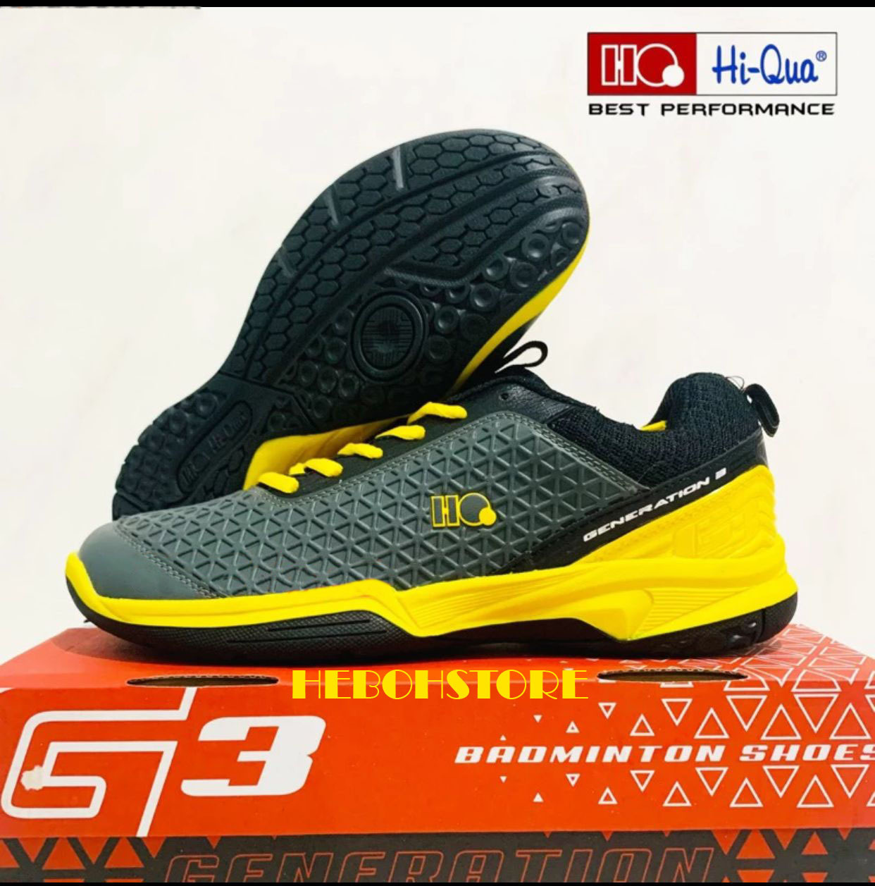 Sepatu Badminton HIQUA GEN 3 HI-QUA HQ (GEN 3) GEN THREE III TERBARU ...