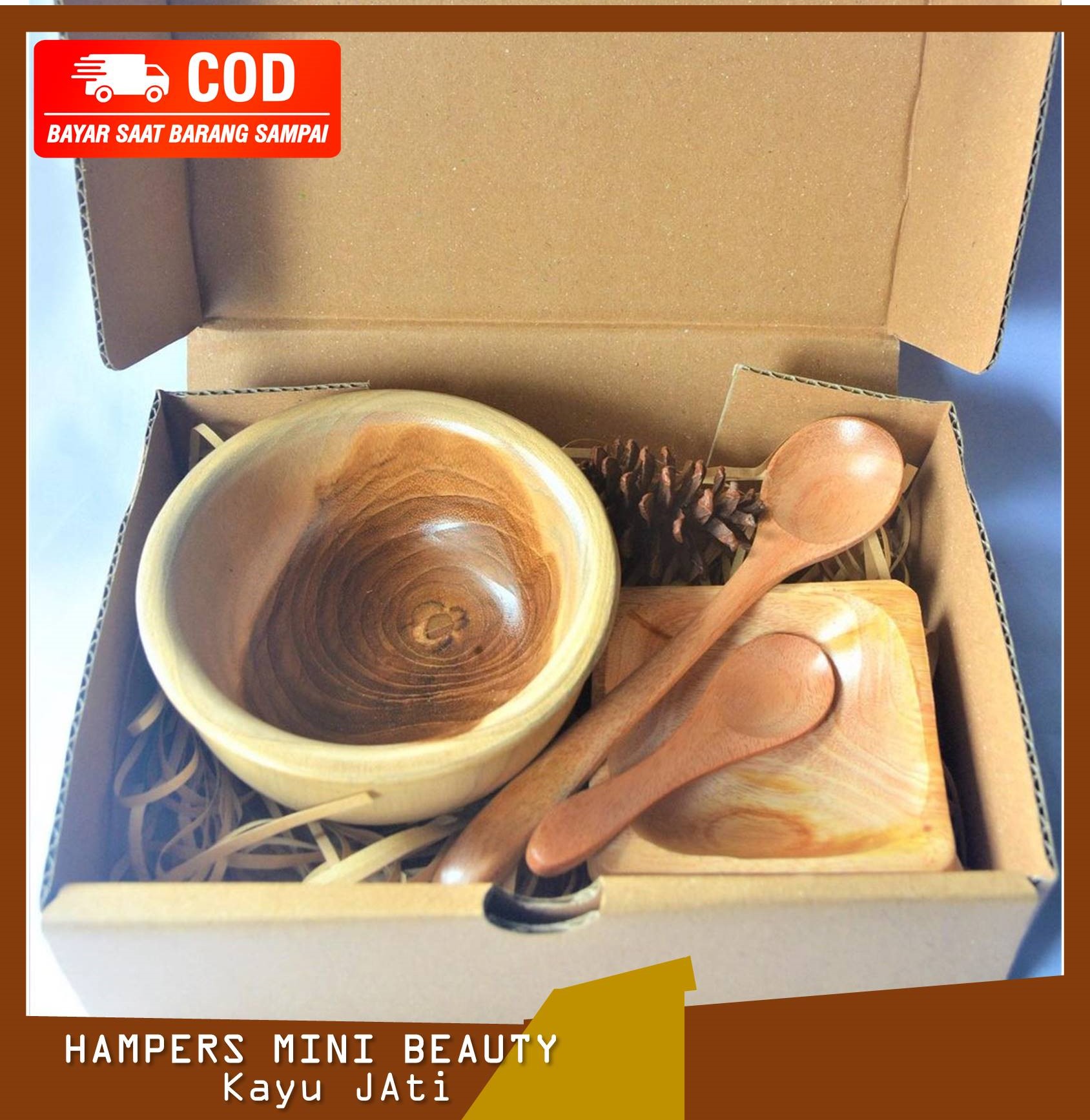 HP45-HAMPERS BINGKISAN KADO MINI BEAUTY SERIES KAYU JATI, HAMPERS ALAT ...