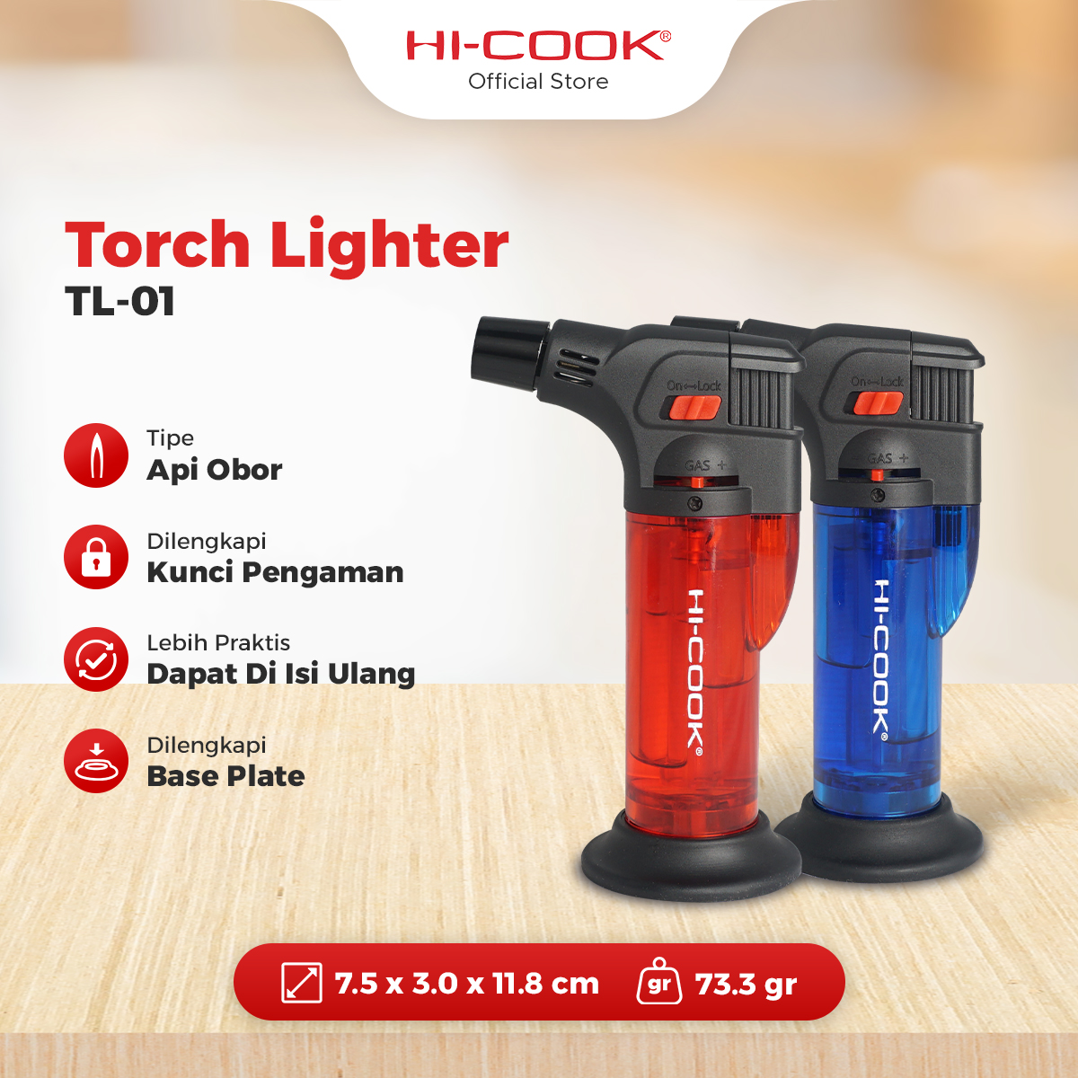 Hi-Cook Pemantik Obor/Torch Lighter TL-01 | Lazada Indonesia
