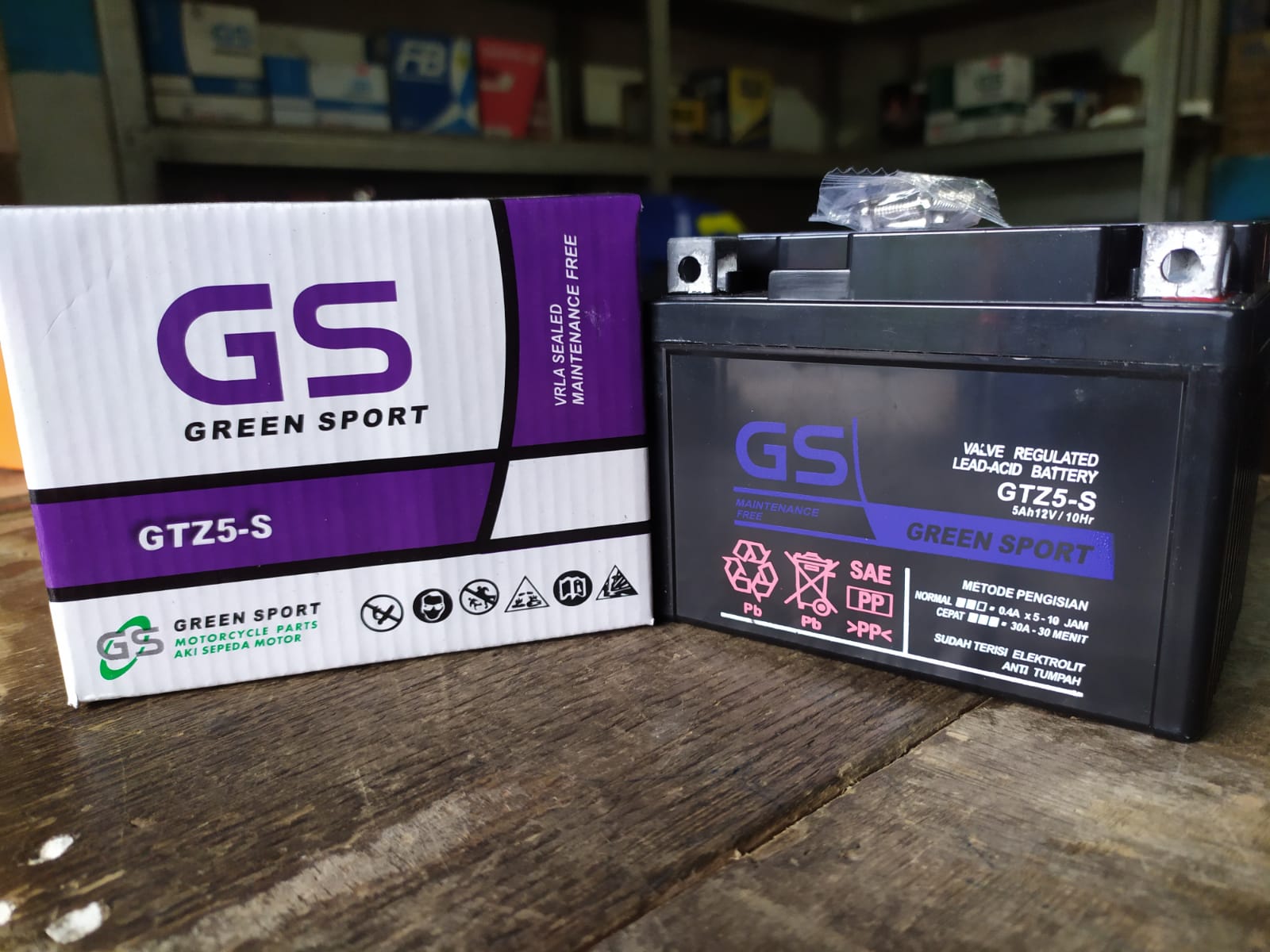 AKI GS GREEN SPORT GTZ5-S ORIGINAL AKI KERING GTZ5-S GS BUAT MOTOR ...