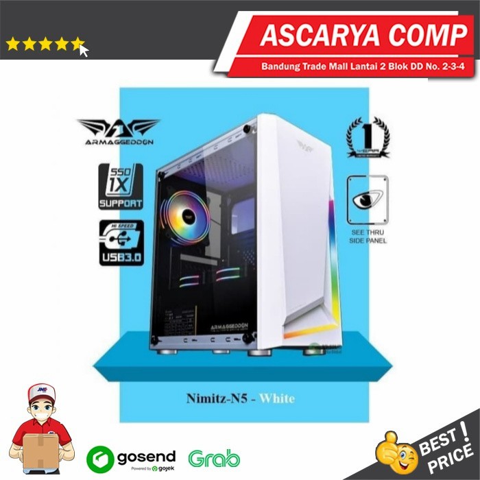 Armaggeddon Nimitz N5 Aurora Micro ATX Gaming PC Case | Lazada Indonesia