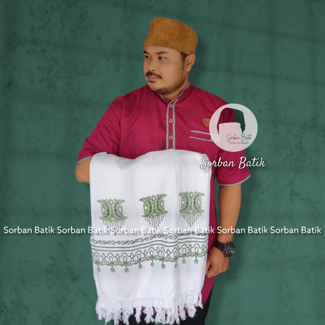 Exclusive Sorban Rida Arida Solo Motif Trompa Logo Majlis Rasulullah Sorban Solo Sorban Pria ...