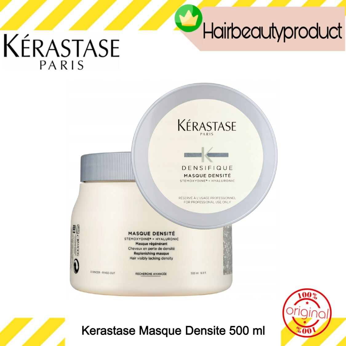 KERASTASE DENSITE MASQUE 500 ML ORI MASKER RAMBUT PENEBAL RAMBUT ...