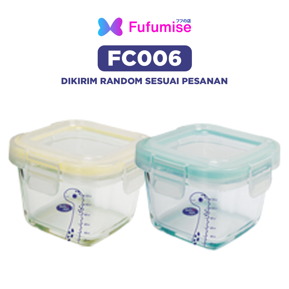 BABY SAFE Glass Borosilicate FC006 180ML | FC008 240ml | Baby Glass Food Container ...