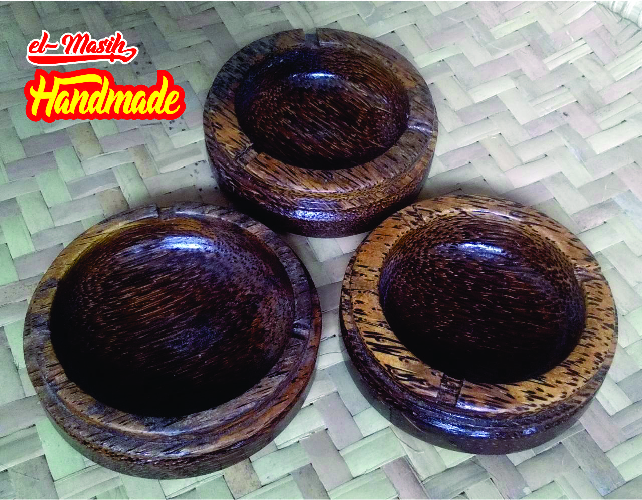 Asbak Kayu Ruyung Aren ukuran 10 cm | Lazada Indonesia