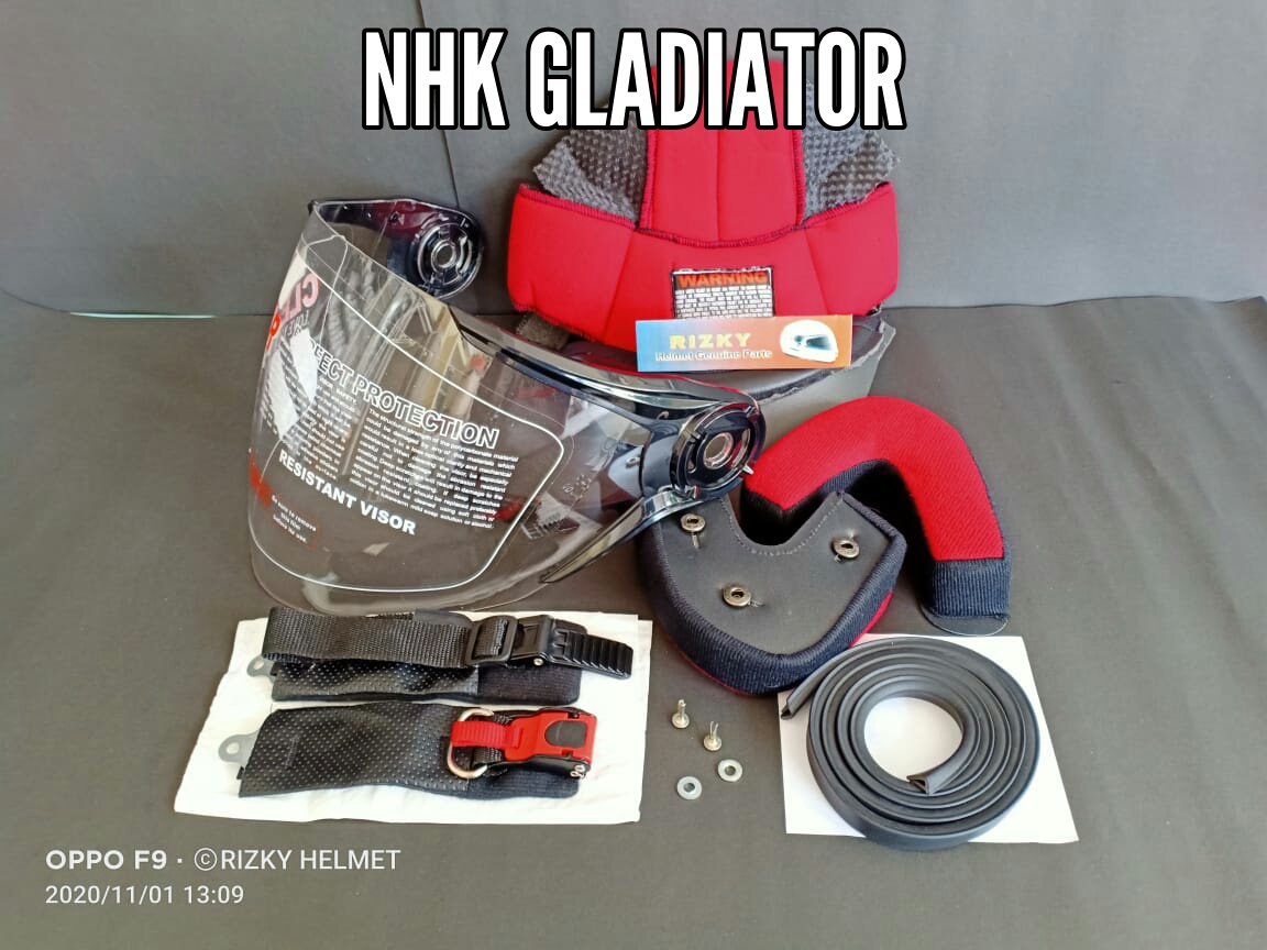 Paket NHK Gladiator, Busa Helm NHK Gladiator + Kaca Helm NHK Gladiator ...