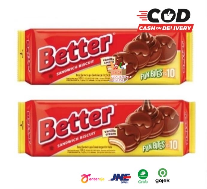 Biskuit Better Sandwich Biscuit Biskuit Mayora 120gr Snack Cream Coklat ...
