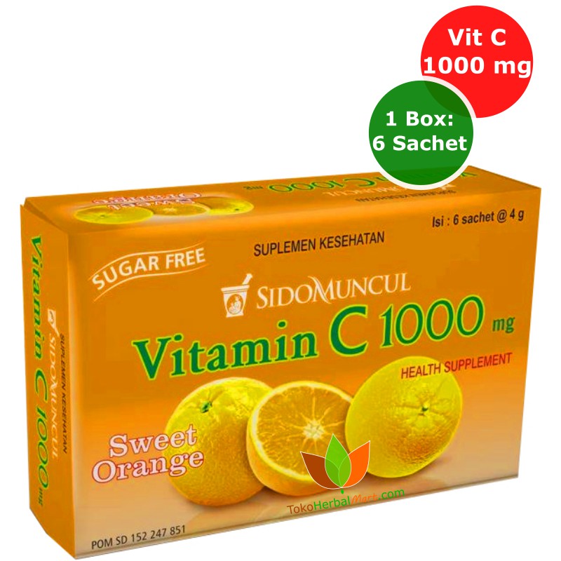 SIDO MUNCUL VITAMIN C1000 BOX ISI 6 SACHET | Lazada Indonesia