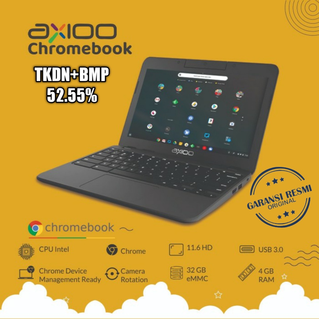 LAPTOP AXIOO CHROMEBOOK INTEL CELERON N4020 RAM 4GB 32GB EMMC 11.6 ...