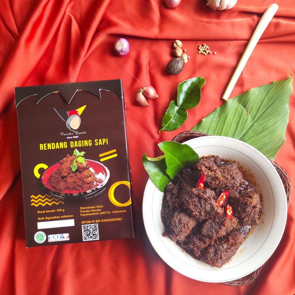 Rendang Daging Sapi Basah Pusako Bundo Oleh-Oleh Asli Cemilan Kampung ...