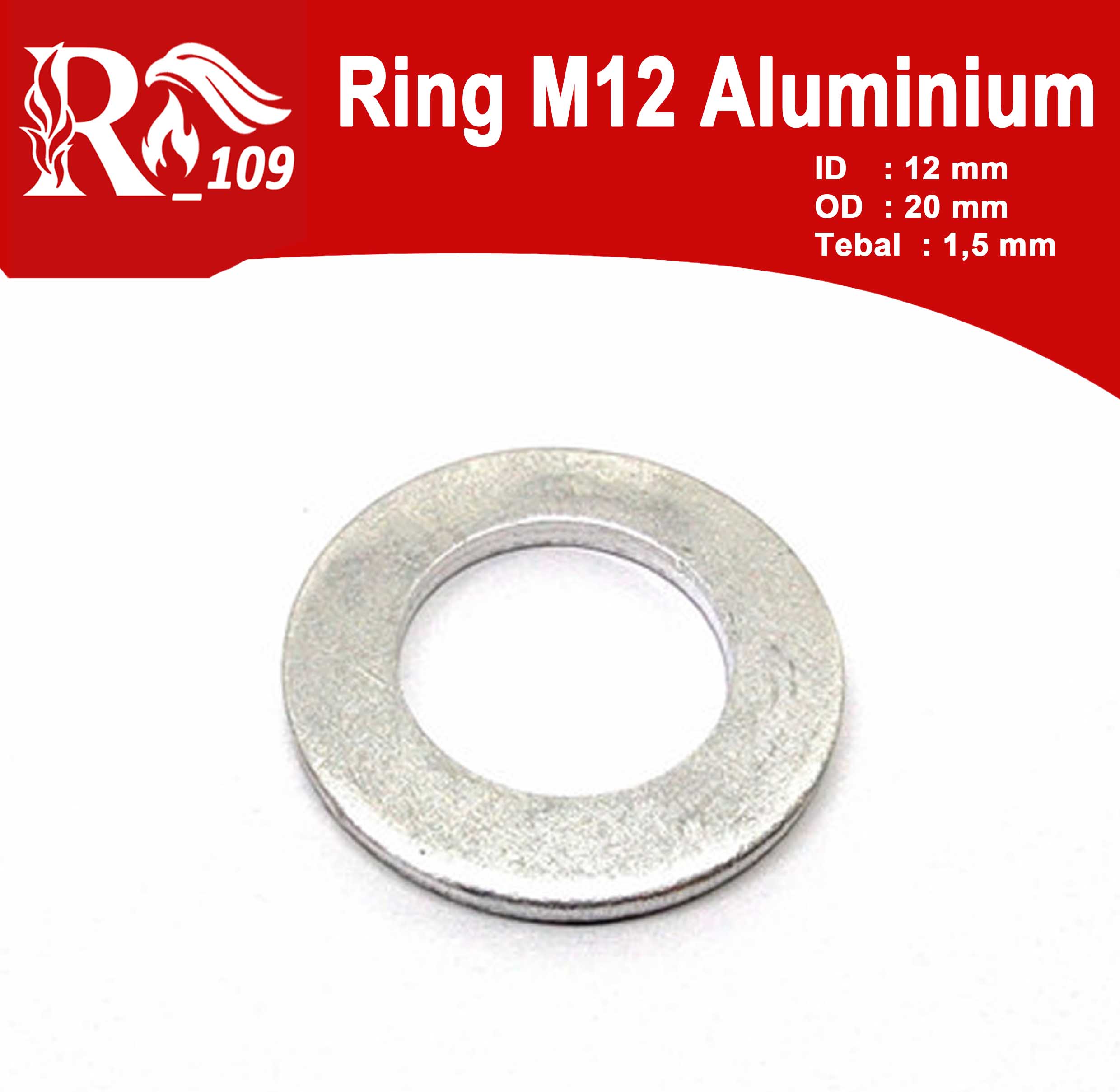 Paket 50 Pcs Ring Alumunium Diameter Dalam 12Mm/12 Mm/Ring Aluminium ...