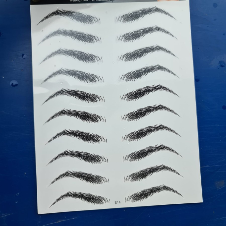 Tato Sulam Alis Sticker 4D waterproof -Eyebrow tato temporary BLACK ...