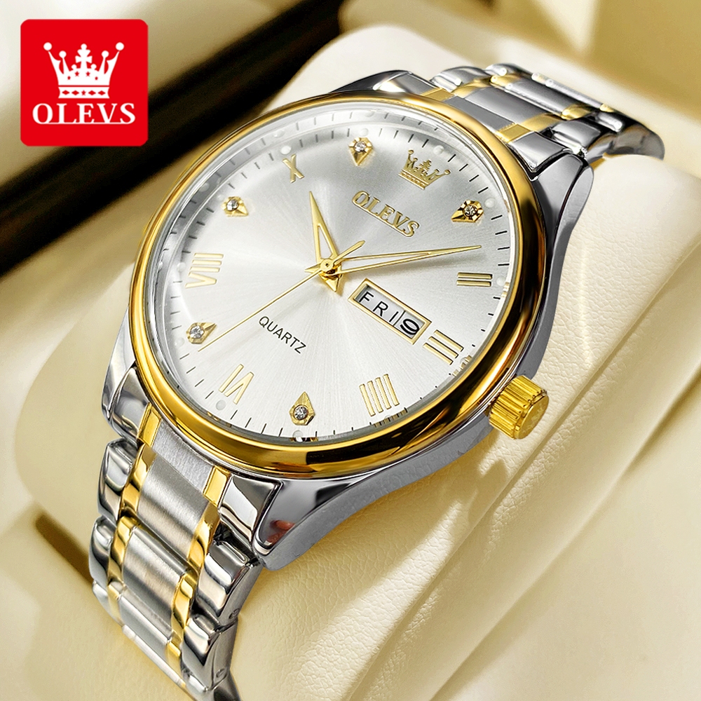 OLEVS Jam Tangan Pria Dewasa 2024 Terbaru Anti Air Import 100% Original ...