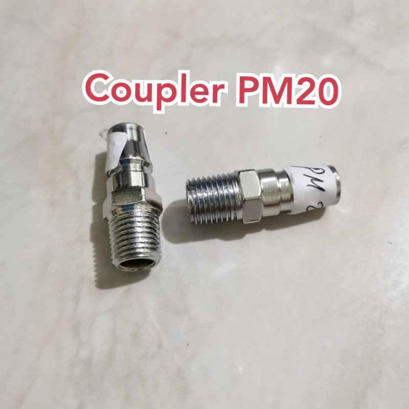 Quick Coupler PM20 sambungan selang kompresor konektor air duster quick ...