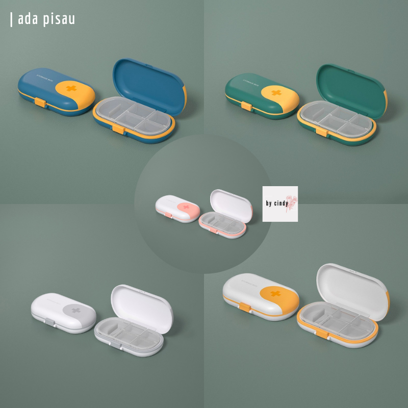 905 ALAT PEMOTONG OBAT 4 SEKAT TEMPAT KOTAK OBAT 6 SEKAT TABLET PILL ...